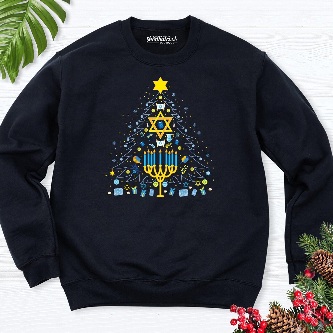 Hanukkah Sweatshirt,hanukkah Gifts, Jewish Sweatshirt, Jewish Christmas ...