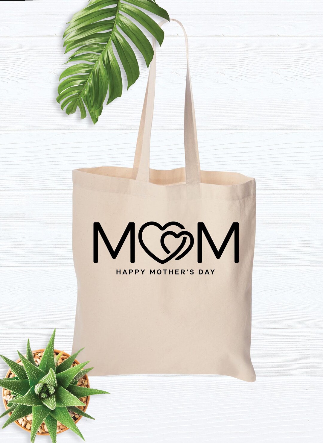 Mothers Day Gift Bag, Mothers Day Tote Bag, Mom Heart Tote Bag, Happy ...