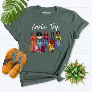 Girls Trip Shirts Black Woman, Afro American Girls Trip Tshirt, Girls ...