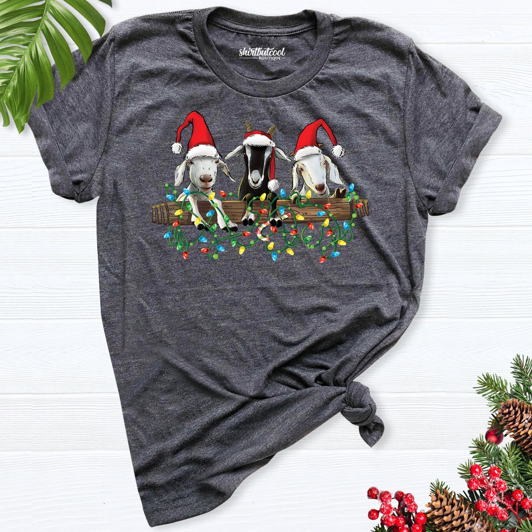 Christmas Goats Shirt, Christmas Shirts With Goats, Girls Christmas ...