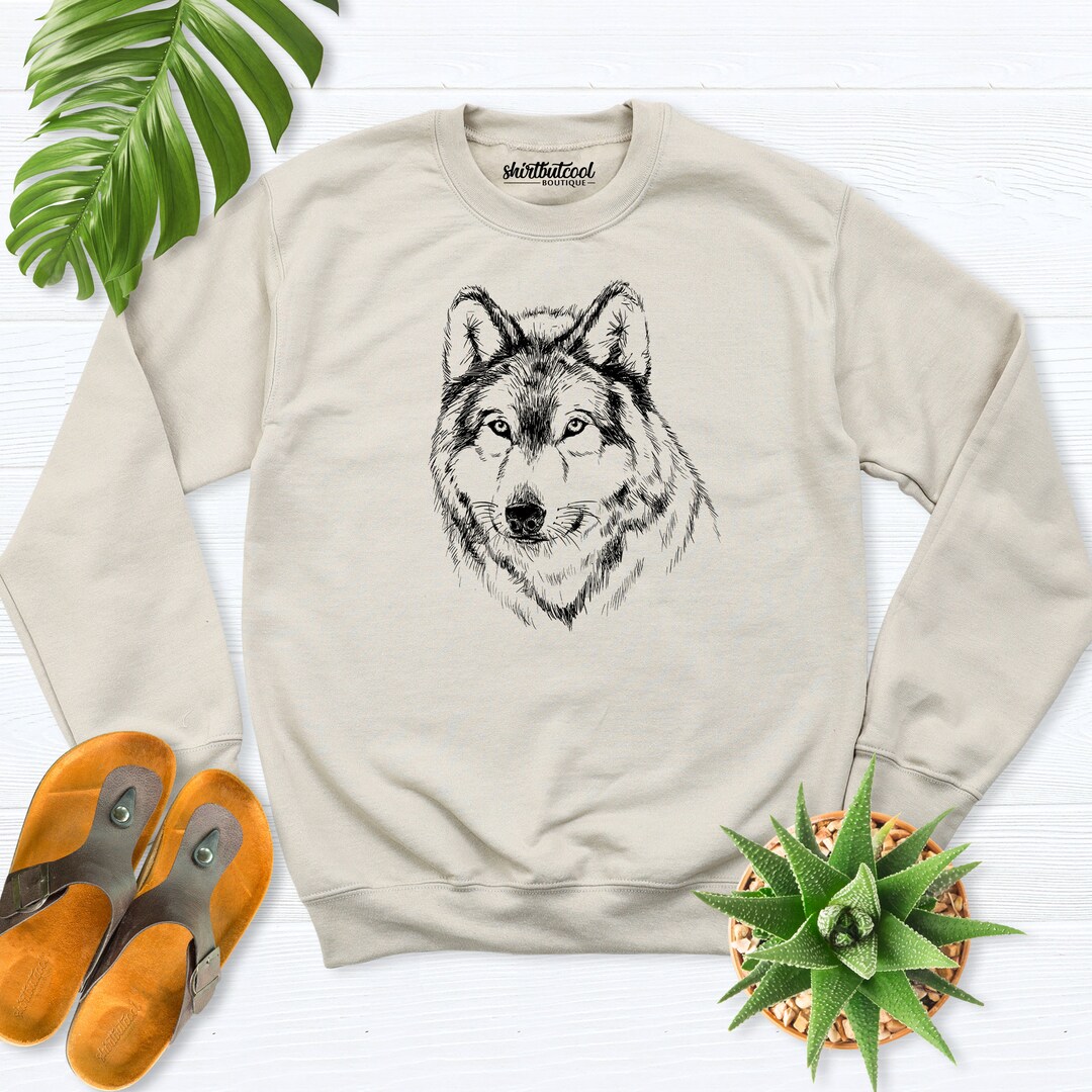 Wolf Sweater Vintage, Wolf Sweatshirt, Wild Animal Shirt, Wolf Gift ...