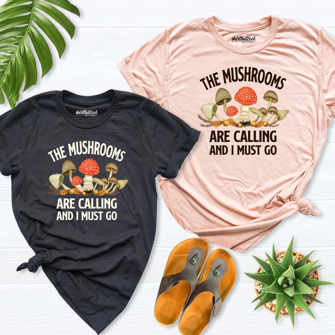 Mushroom Shirt, Nature Lover Mushroom, Botanical Shirt, Mushroom Tees ...