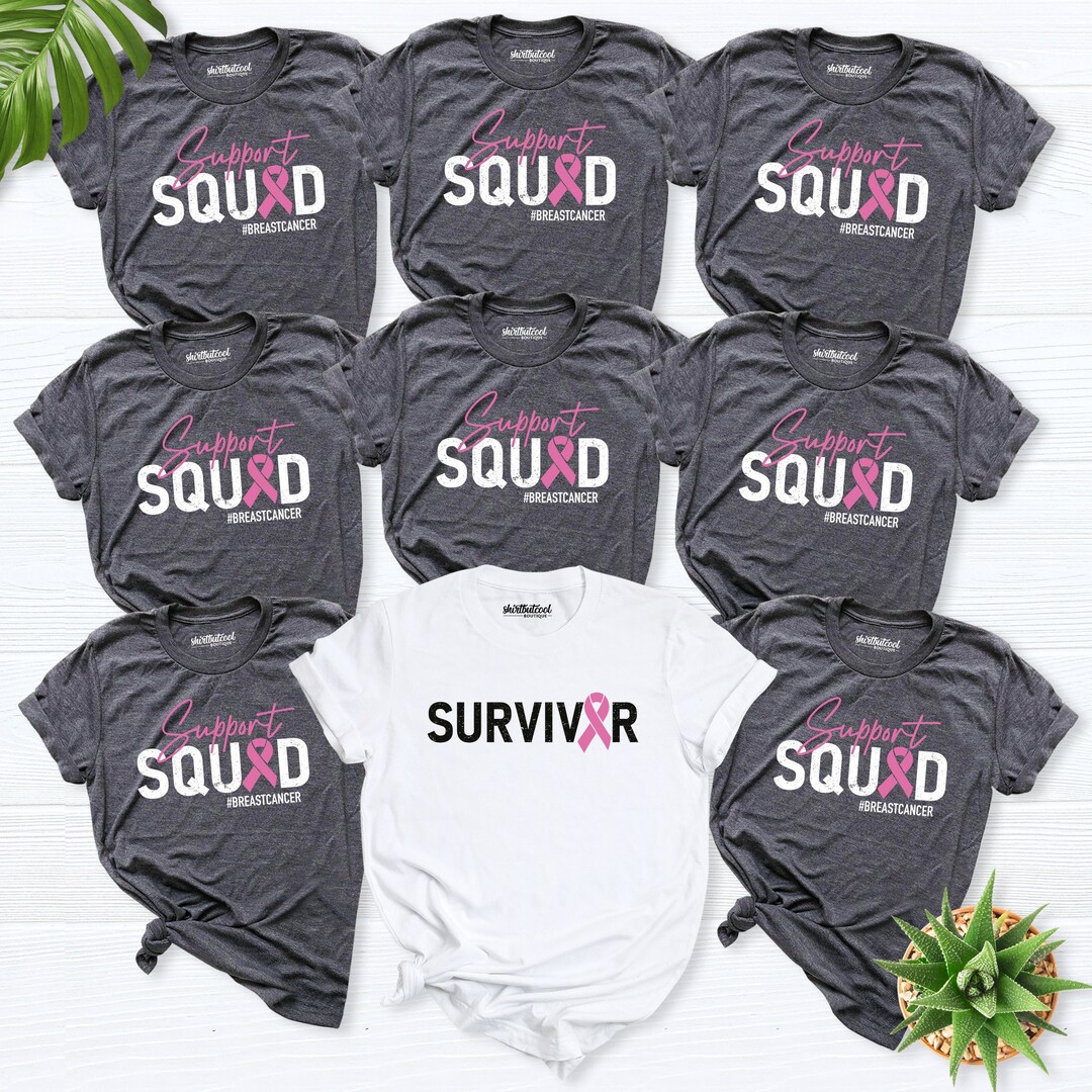 Breast Cancer Support Squad Shirt, Family Breast Cancer Shirt, Support ...