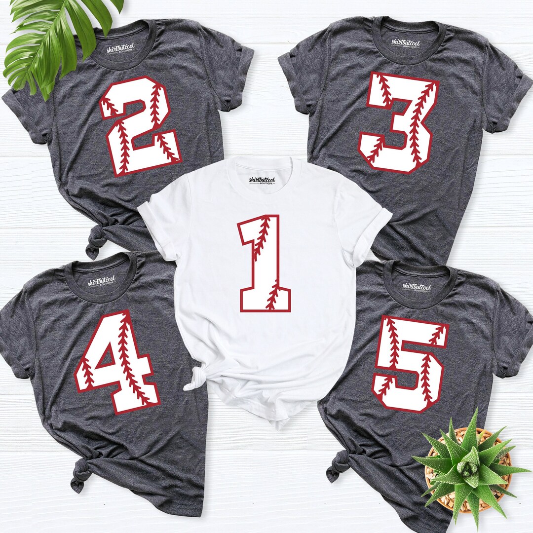 Baseball Numbers Shirt, Baseball Shirt, Baseball Birthday Party Shirt ...
