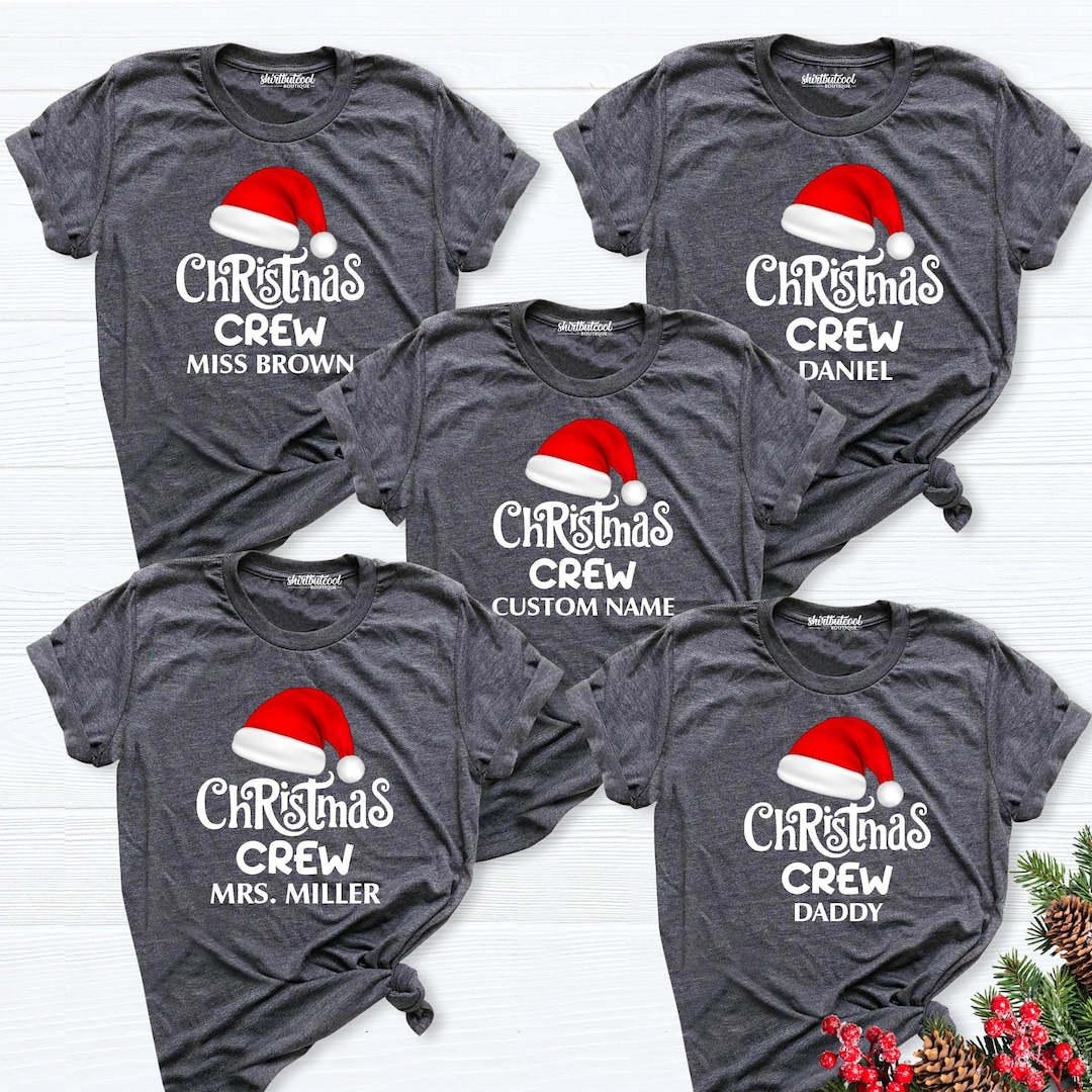 Christmas Crew Custom Name Shirt,christmas Crew Shirts, Family ...