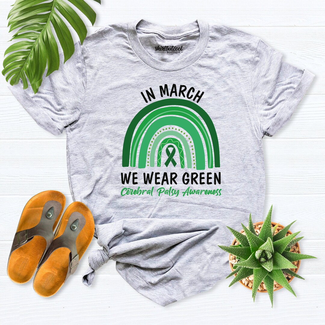We Wear Green Cerebral Palsy Shirt, Cerebral Palsy Awareness Tshirt, Cerebral Palsy Shirts ...