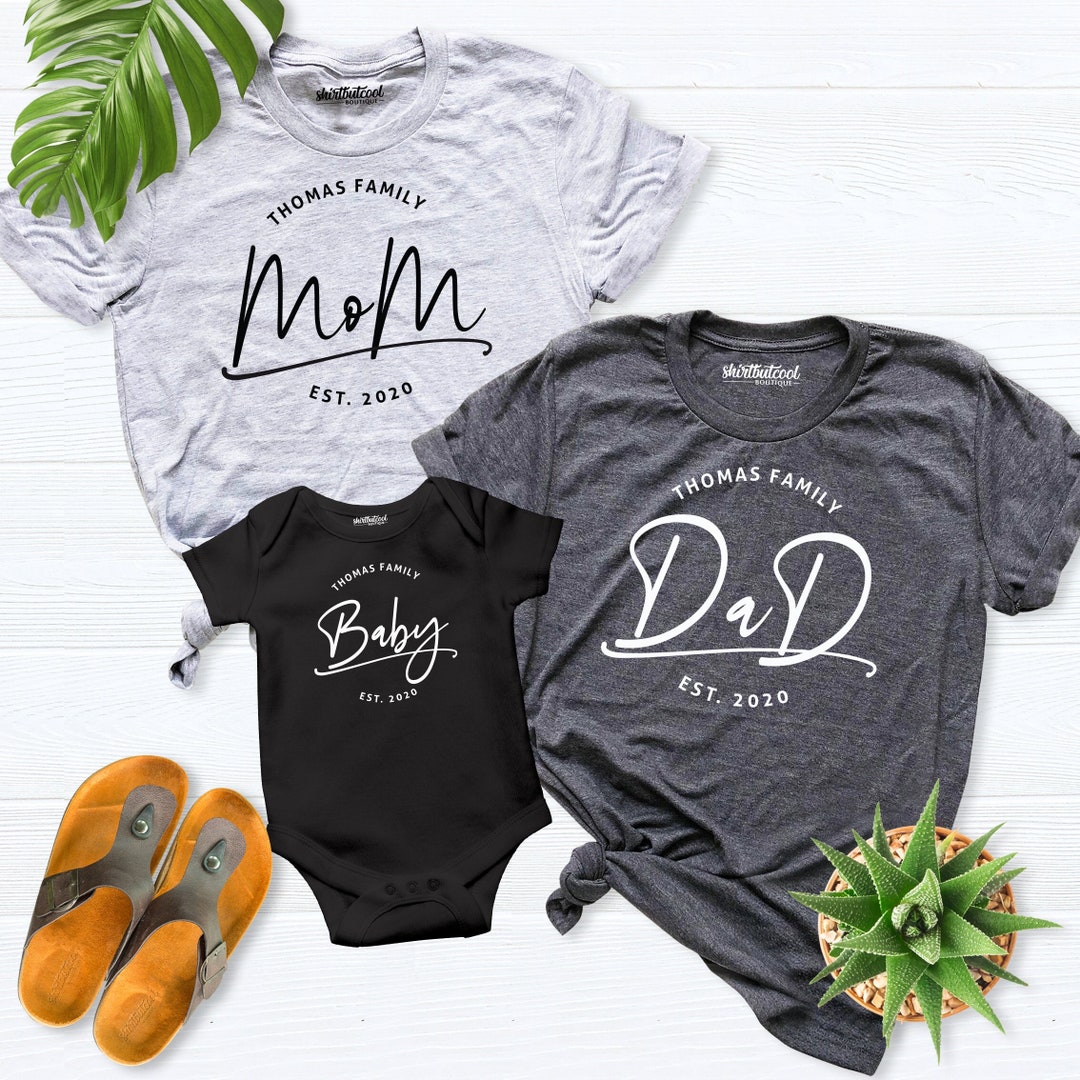 Matching Family Shirts, Personalized Family Tshirt, Mom Dad Baby Shirt ...