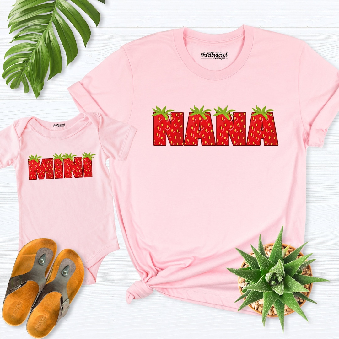 Custom Strawberry Shirt, Berry Family Shirt, Nana Mini Outfit, First ...