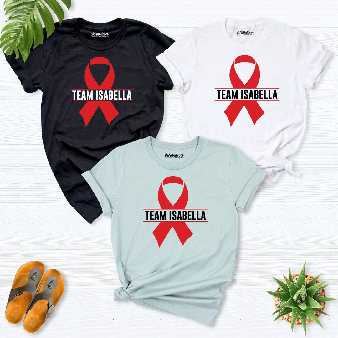 Blood Cancer Support Squad Shirts, Custom Red Ribbon Shirt, Blood ...