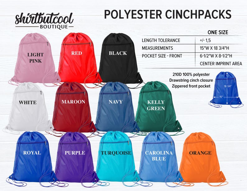 Personalized Name Drawstring Bag, Sports Cinch Bag, Custom Design ...