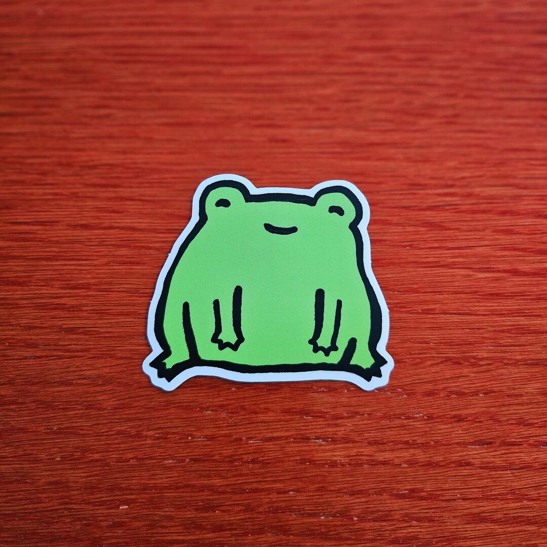 Happy Little Frog Sticker - Etsy