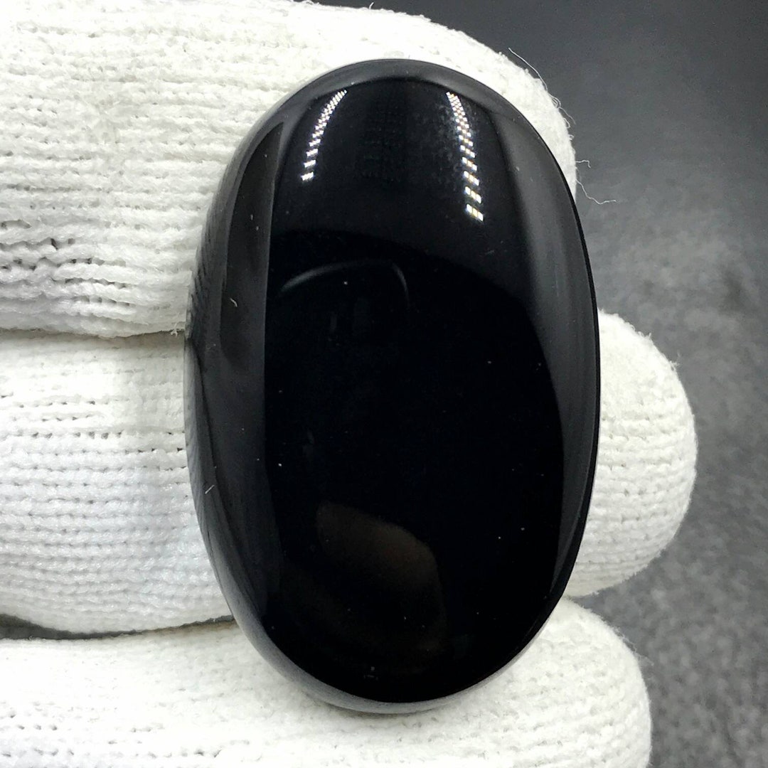 Black Onyx Cabochon....oval Cabochon...35x22x7mm...43cts...#i5597 - Etsy
