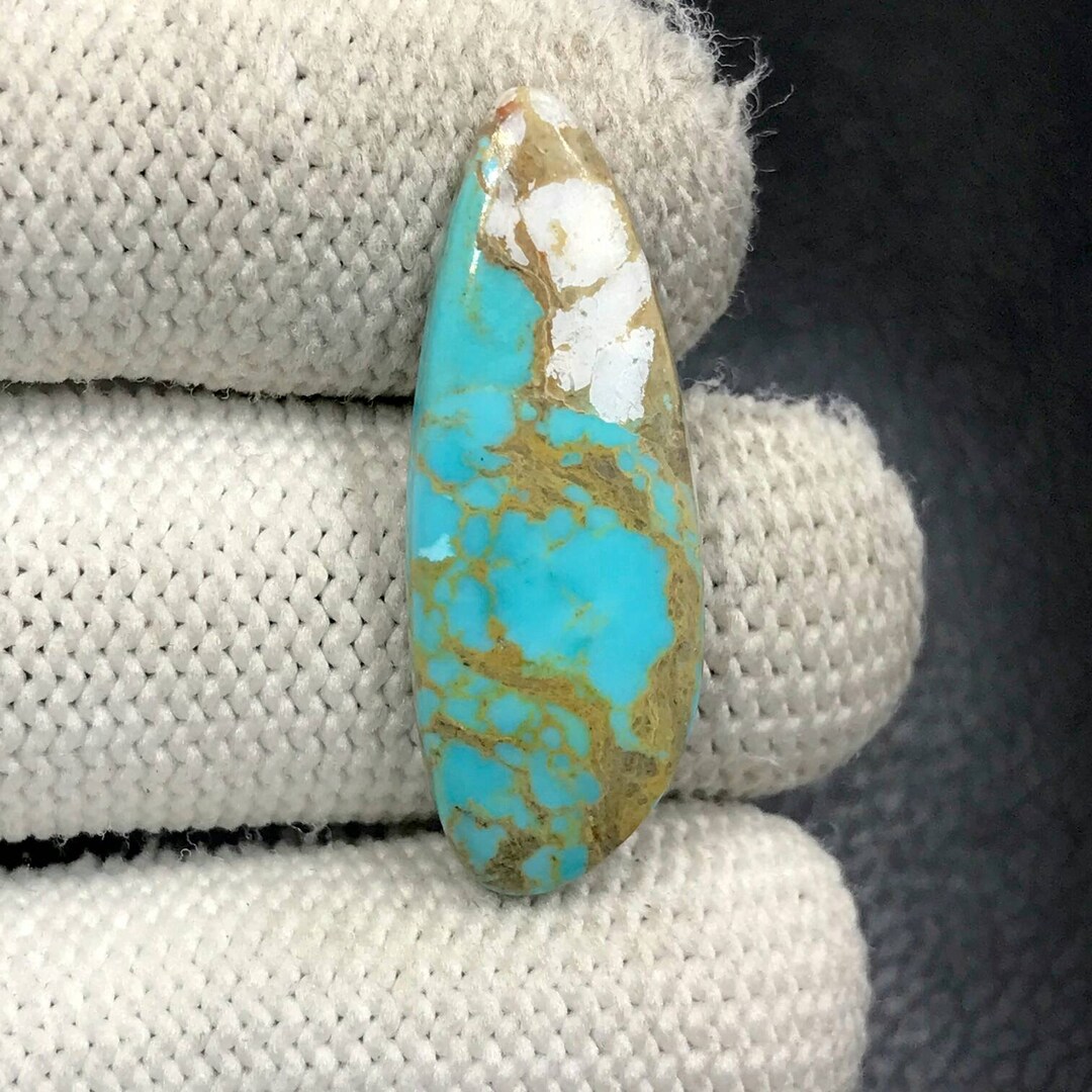 Arizona Mohave Turquoise Cabochon... Freeform Cabochon...32x11x4 Mm...9 ...