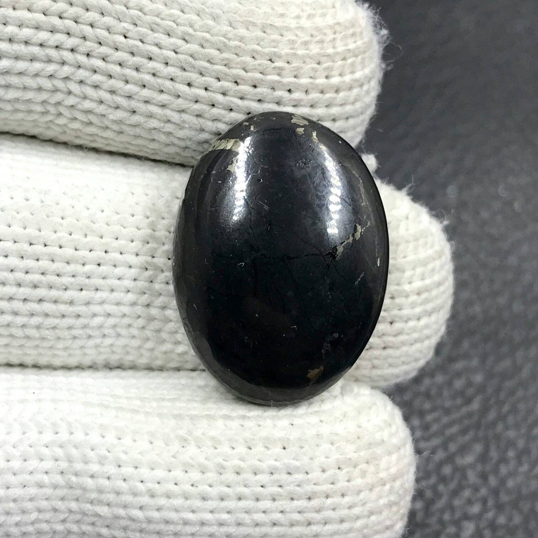 Shungite Cabochon... Oval Cabochon...23x17x6 Mm...17 Ct...a#j6652 - Etsy