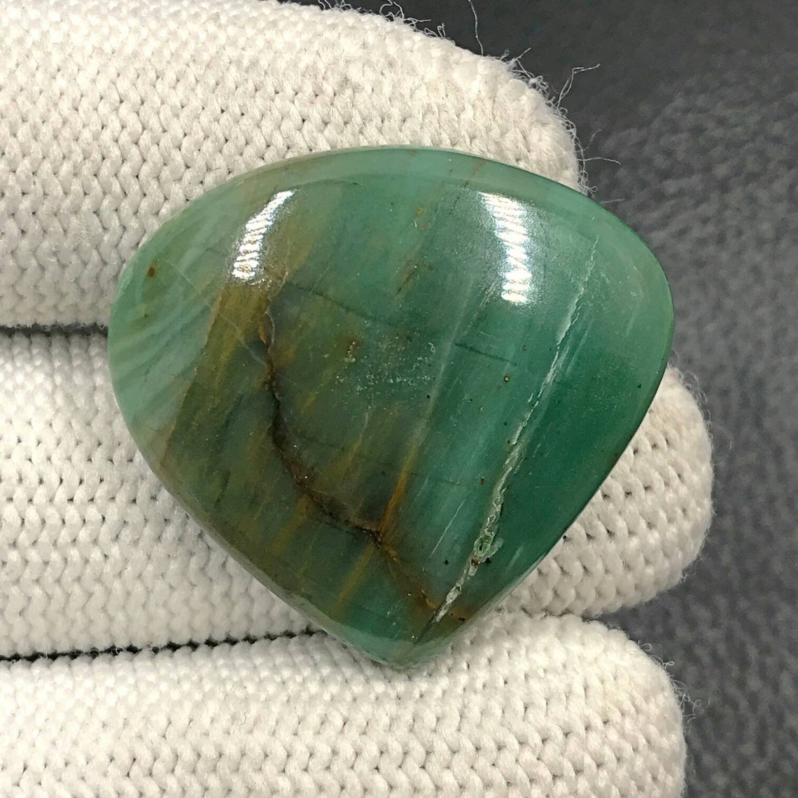 Gary Green Jasper Cabochon...larsonite Cabochon...pear - Etsy