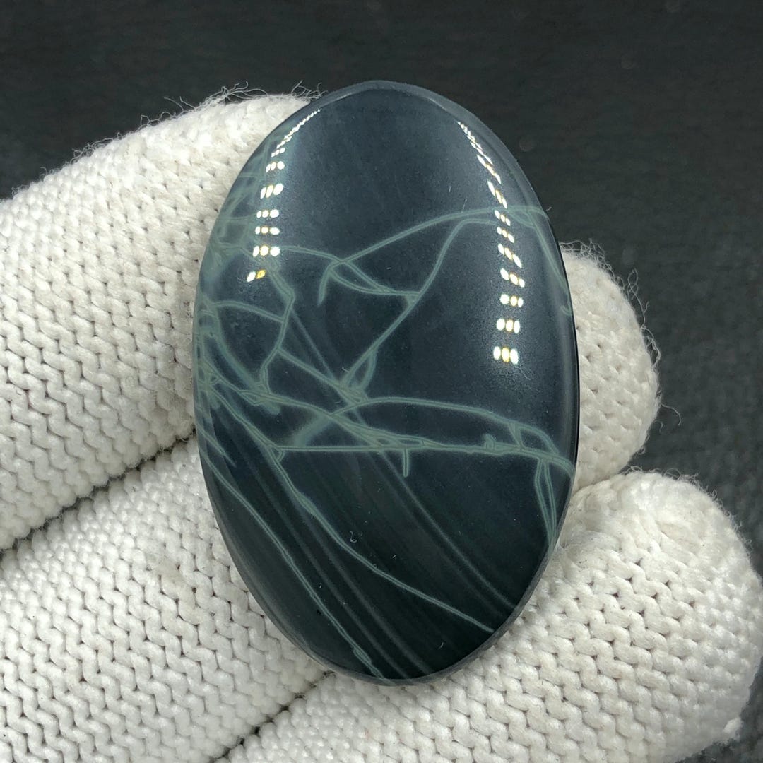Spiderweb Obsidian Cabochon...spider Web Obsidian Cabochon...oval ...