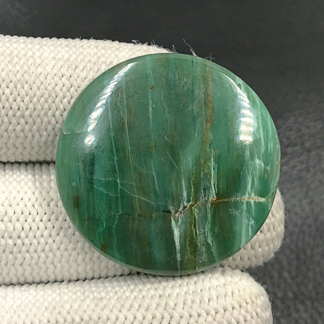 Gary Green Jasper Cabochon...larsonite Cabochon... Round Cabochon ...