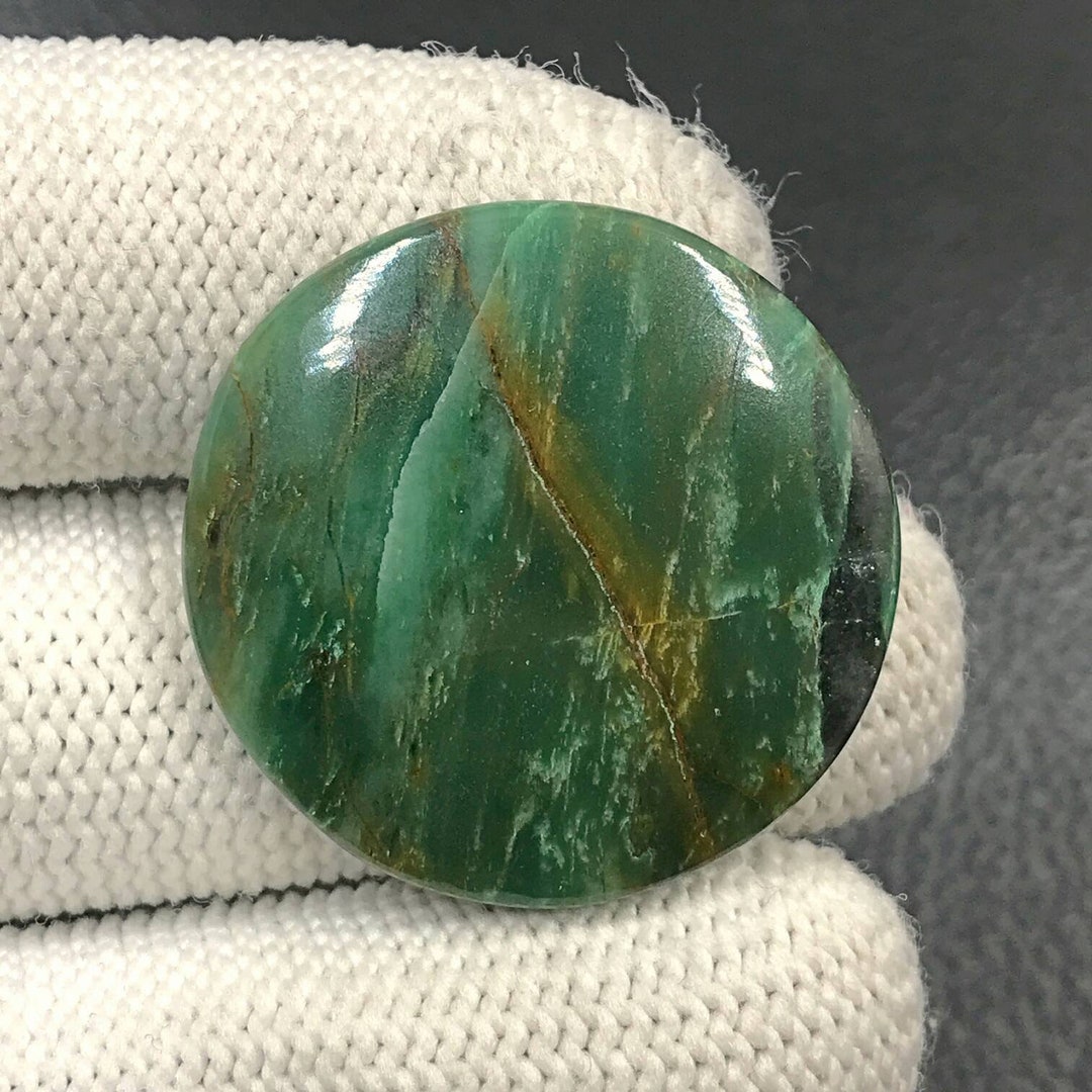 Gary Green Jasper Cabochon...larsonite Cabochon... Round Cabochon ...