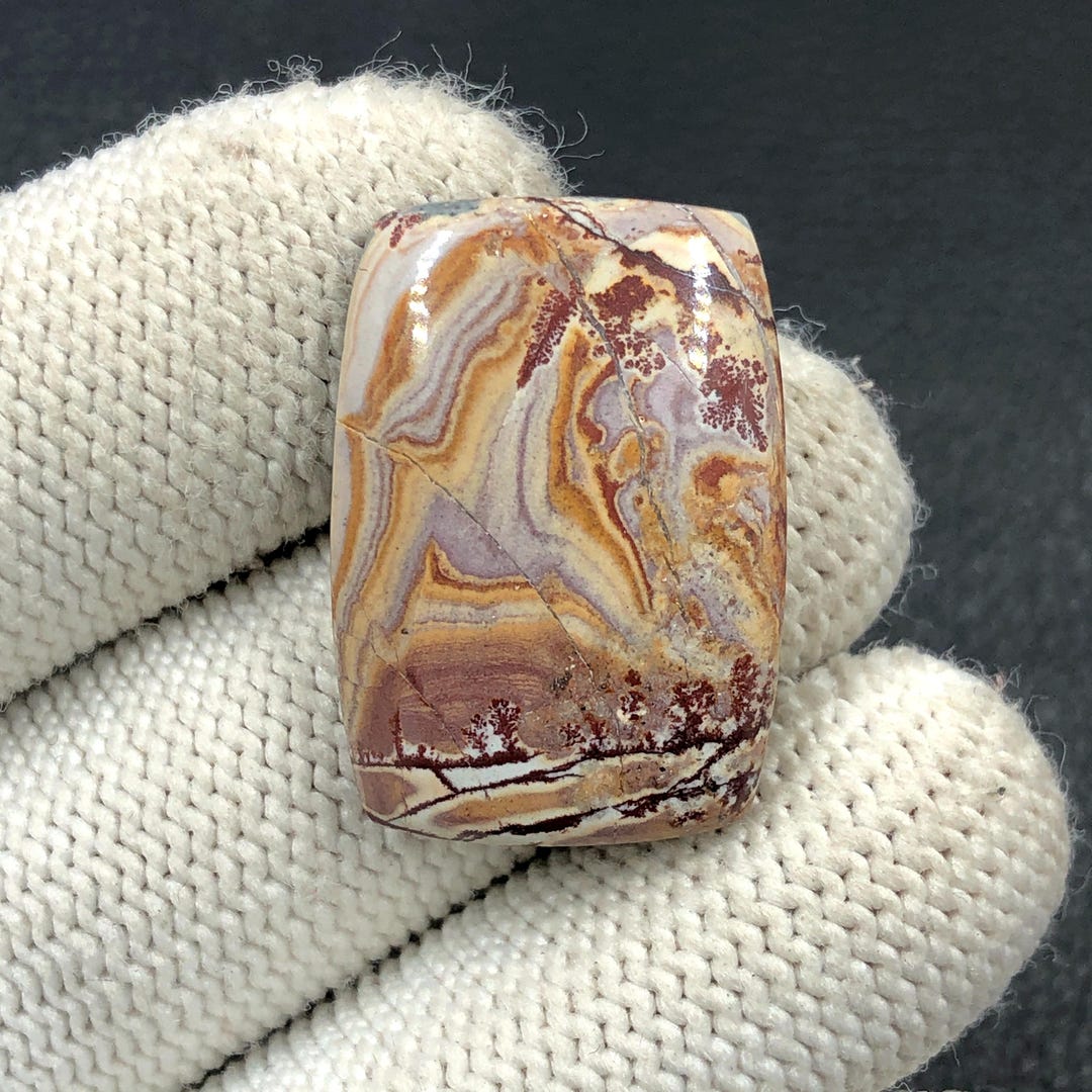 Sonora Dendritic Rhyolite Cabochon...cushion Cabochon...27x19x6 Mm...29 ...