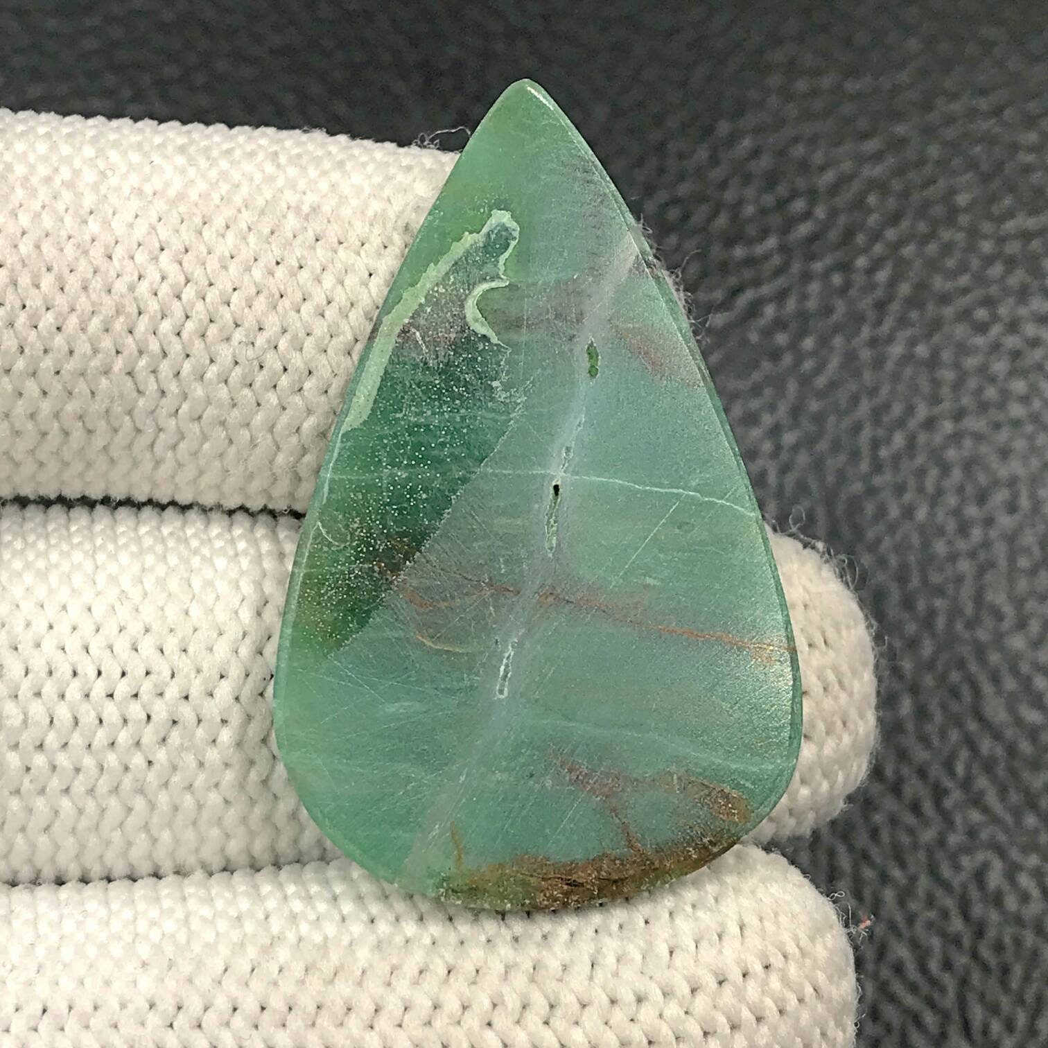 Gary Green Jasper Cabochon...larsonite Cabochon...pear - Etsy