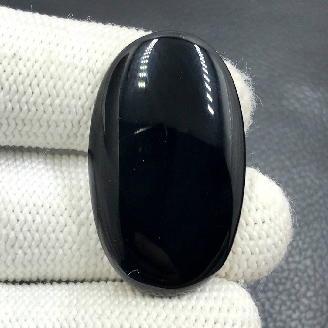 Black Onyx Cabochon...oval Cabochon...38x23x6 Mm...41 Cts...a#l3634 - Etsy