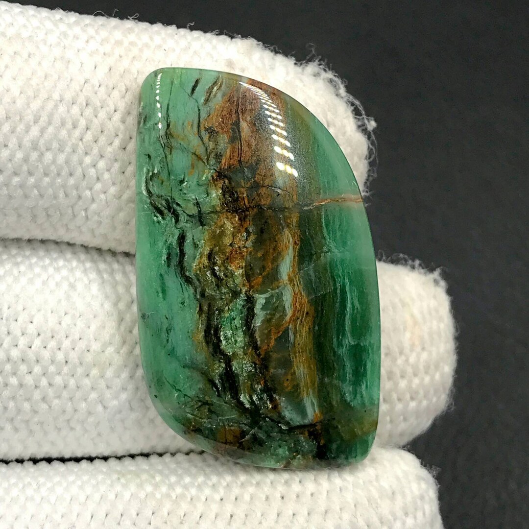 Gary Green Jasper Cabochon...larsonite Cabochon...freeform Cabochon ...