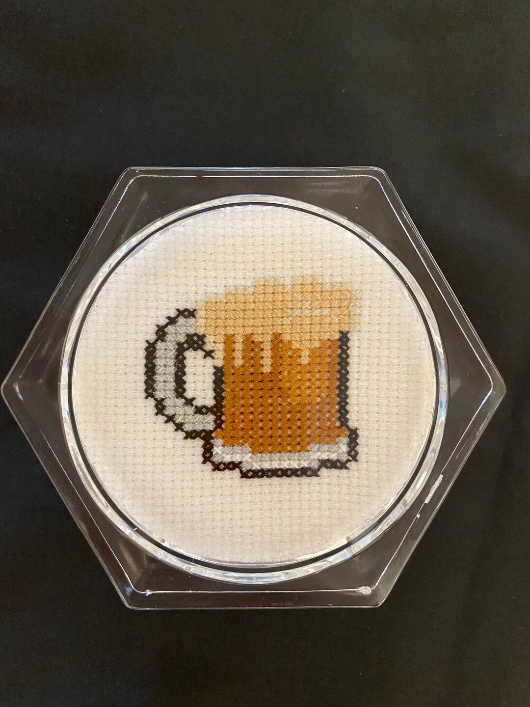 Beer Cross Stitch Coaster - Etsy