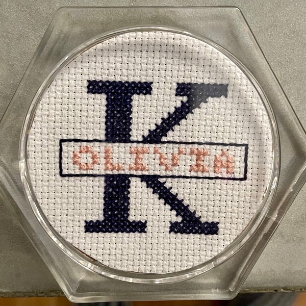 Cross Stitch Coaster - Etsy