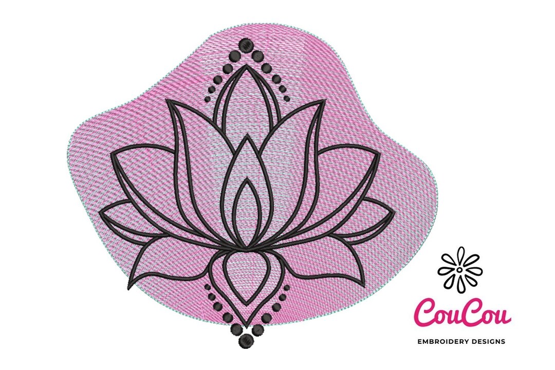 Lotus Flower Embroidery - Machine Embroidery Design, Embroidery ...