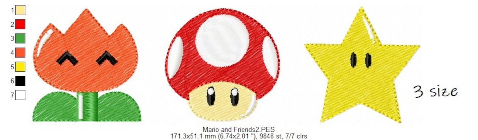 Mario Bros Friends Embroidery - Machine Embroidery Design, Embroidery ...