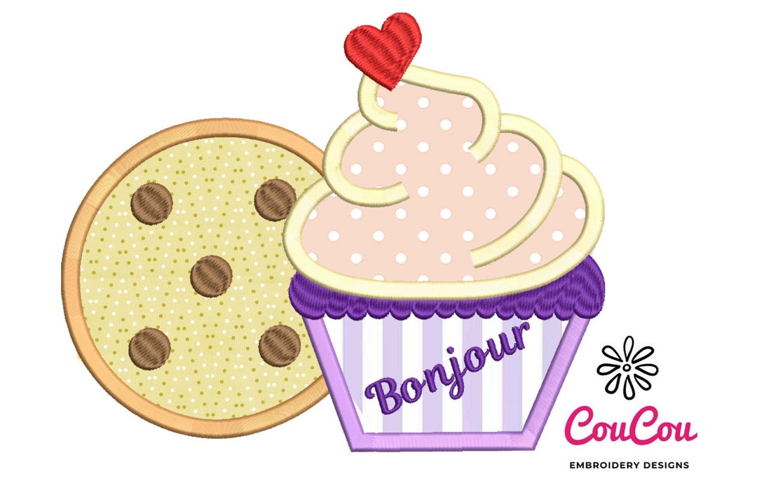 Cookie and Cupcake Applique - Machine Embroidery Design, Embroidery ...