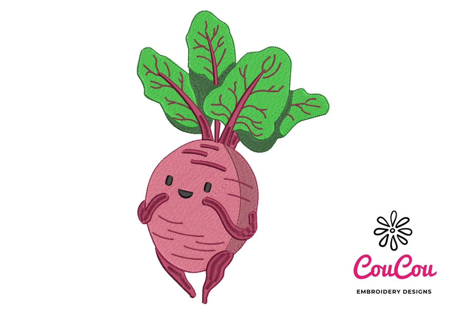 Cute Happy Beetroot Embroidery Machine Embroidery Design - Etsy