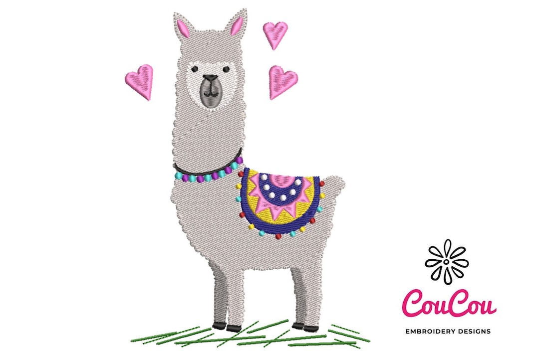 Cute Llama Embroidery - Machine Embroidery Design, Embroidery Patterns ...