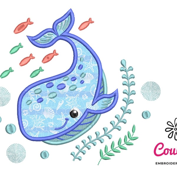 Whale Applique - Etsy