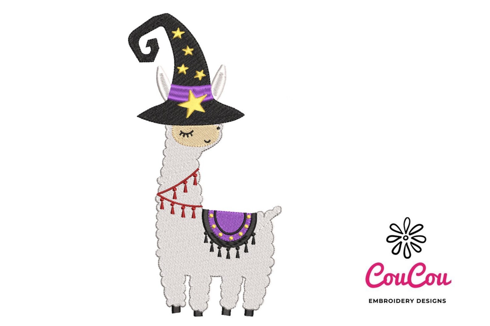 Witch Llama Embroidery Machine Embroidery Design Embroidery - Etsy