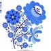 Blue Floral Embroidery - Machine Embroidery Design, Embroidery Patterns ...