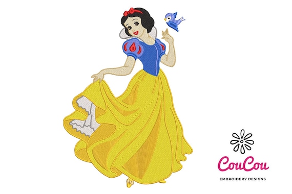 Princess Snow White Embroidery Machine Embroidery Design - Etsy