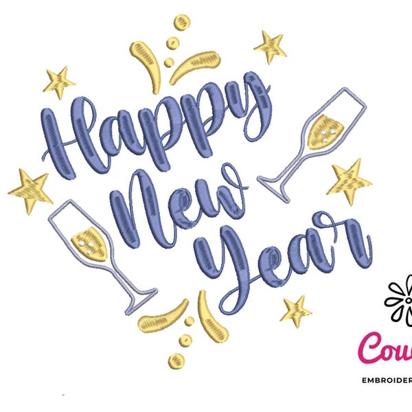 New Year Embroidery - Etsy