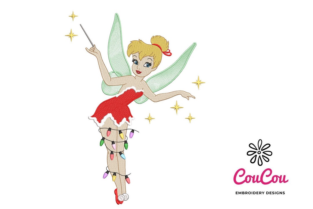 Tinker Bell Christmas Embroidery - Machine Embroidery Design ...