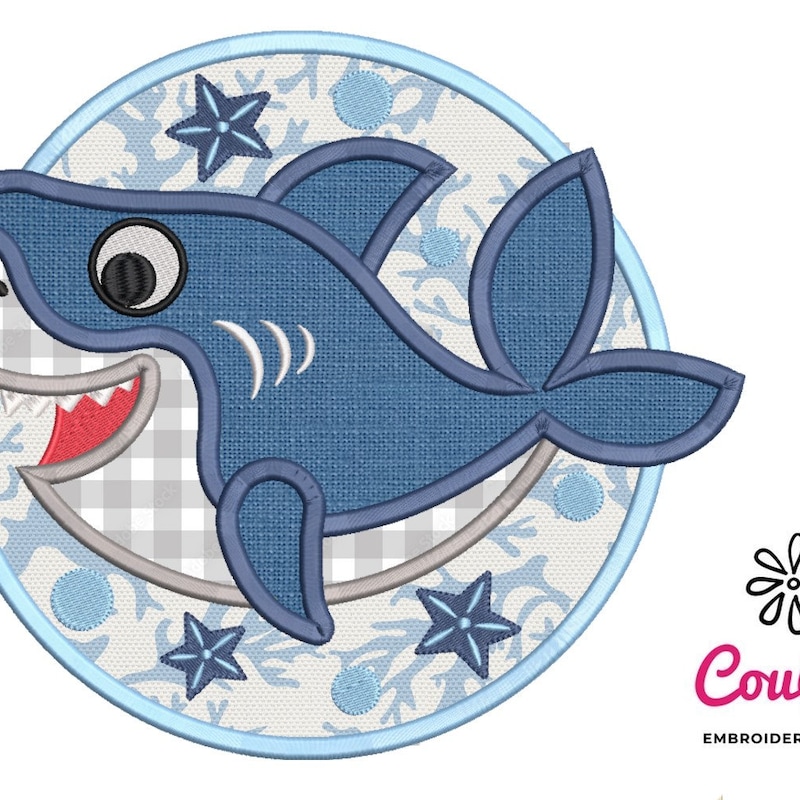 Shark Applique - Etsy