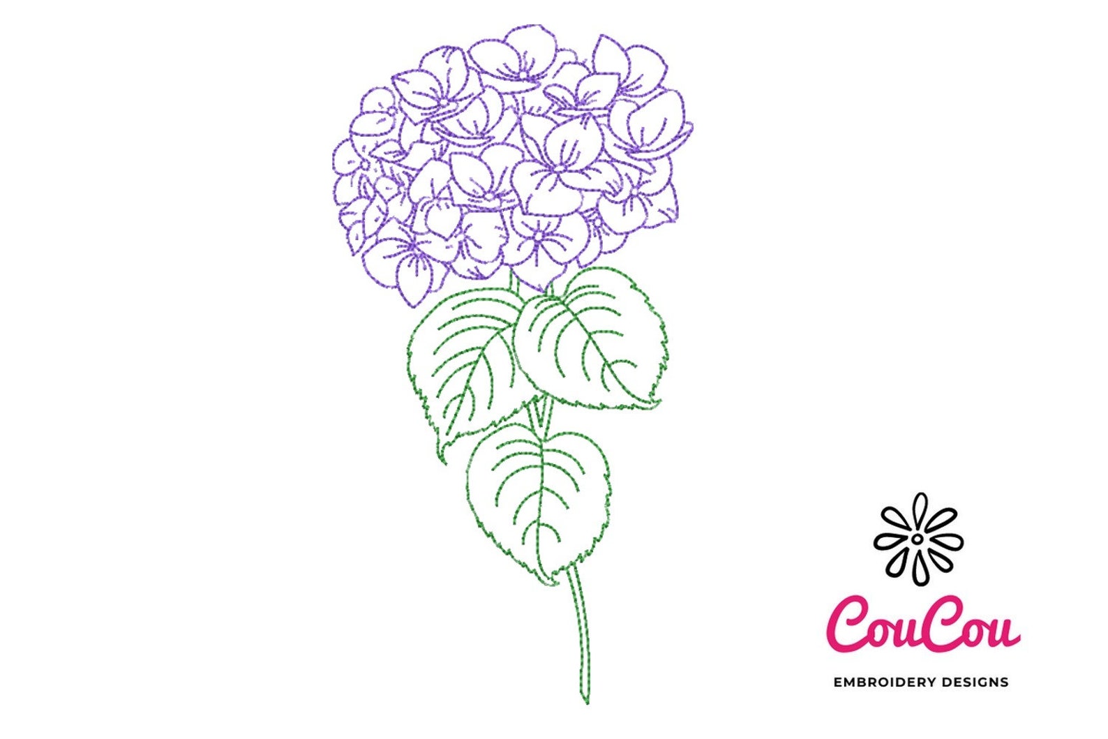 Hydrangea Embroidery Machine Embroidery Design Embroidery - Etsy
