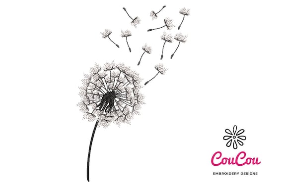 Dandelion Embroidery Machine Embroidery Design Embroidery - Etsy