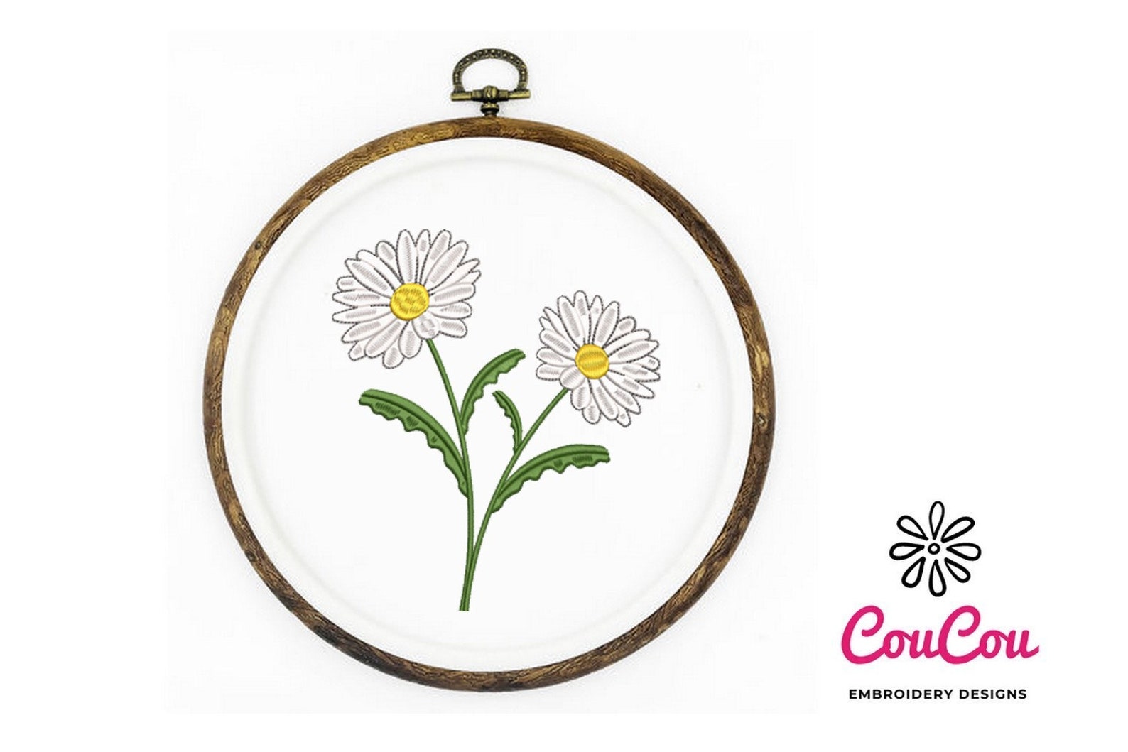 Daisy Flower Embroidery - Machine Embroidery Design, Embroidery ...