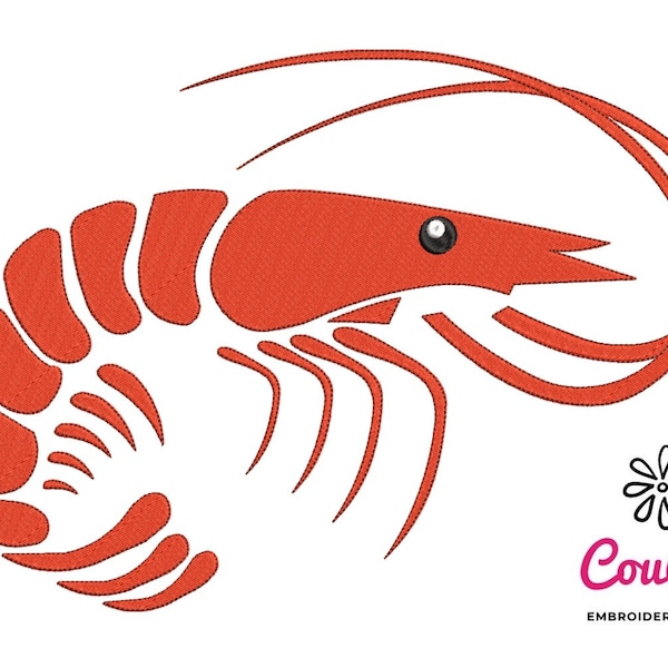Shrimp Embroidery - Etsy