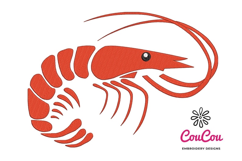 Shrimp Embroidery - Machine Embroidery Design, Embroidery Patterns ...