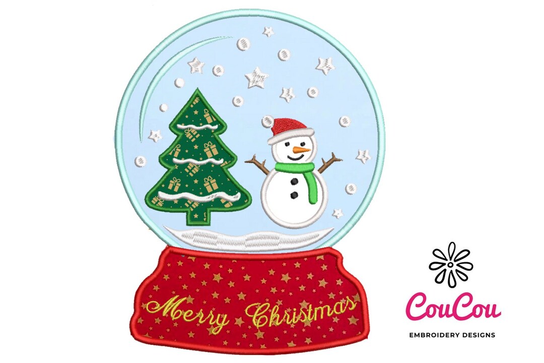 Snowball Applique Machine Embroidery Design Embroidery - Etsy