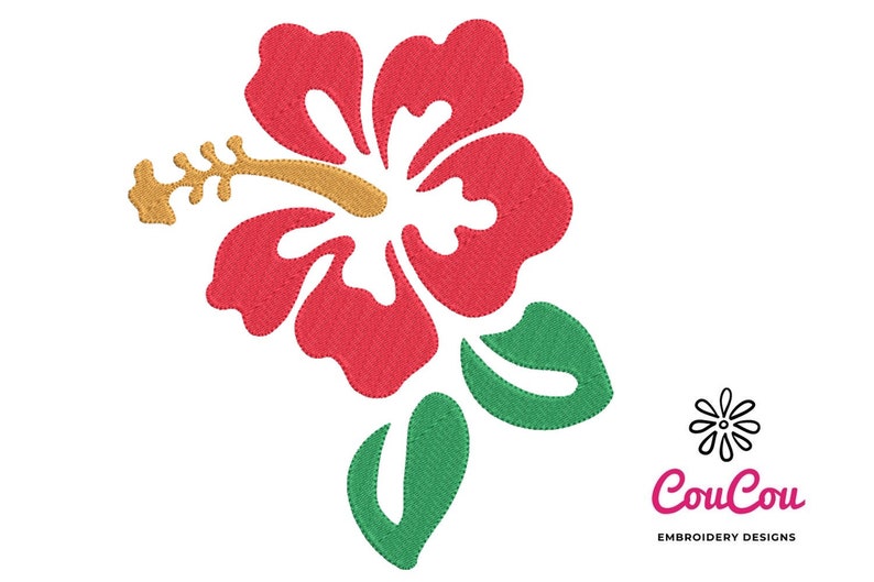 Cute Hibiscus Embroidery - Machine Embroidery Design, Embroidery ...