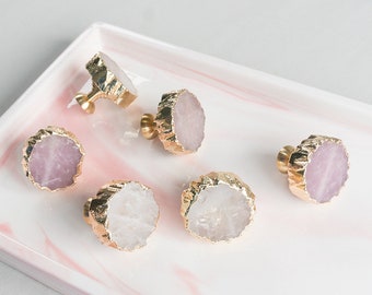 Rose Quartz Knobs | Etsy