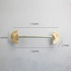 Solid Brass Cabinet Handles Fan-shaped Kitchen Cabinet Pull - Etsy
