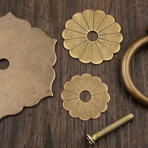 Antique Bronze Drop Ring Hanldes Drawer Pulls Handle Knobs Dresser Knob ...